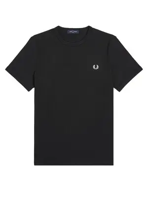 Fred Perry T-shirt Con Logo - Black