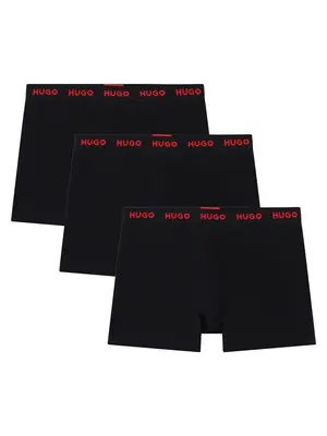 Hugo 3-pack Boxer In Cotone - Black