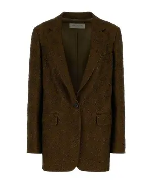 Dries Van Noten Textured Single-breasted Blazer