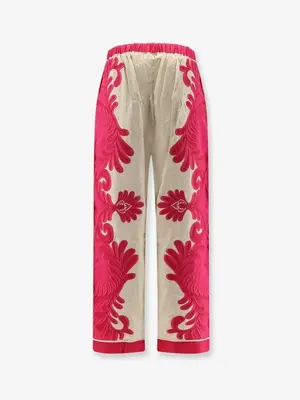 Farm Rio Embroidery Trousers - Nude