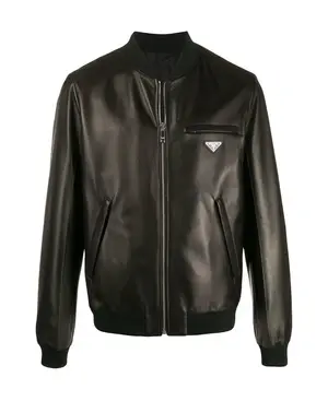 Prada Long-sleeved Leather Jacket