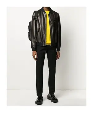 Prada Long-sleeved Leather Jacket