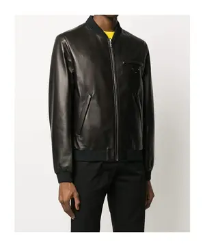 Prada Long-sleeved Leather Jacket