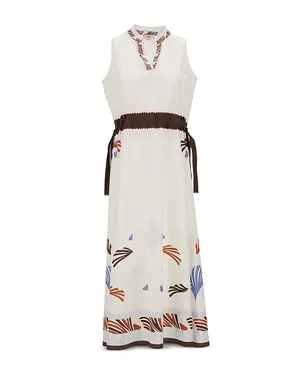 Herno Printed Cotton Sleeveless Dress
