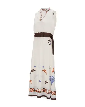 Herno Printed Cotton Sleeveless Dress