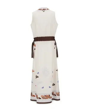 Herno Printed Cotton Sleeveless Dress