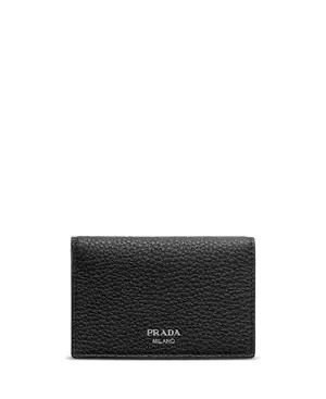 Prada Leather Card Holder - Black
