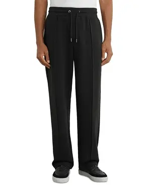 REISS Form Straight Fit Drawstring Jogger Pants - Black