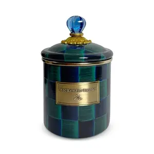 MACKENZIE-CHILDS Check Small Canister - Juniper