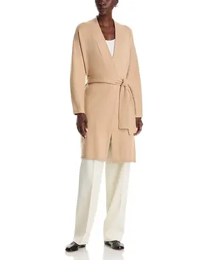 Vince Wool & Cashmere Belted Cardigan - Camel