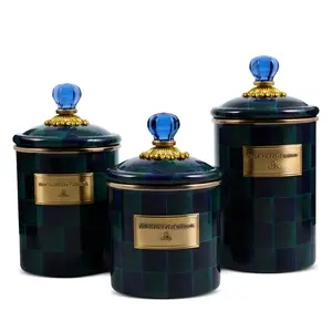 MACKENZIE-CHILDS Check Canister, Set Of 3