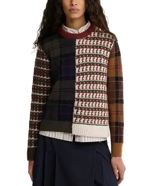 Barbour Ashford Patchwork Crewneck Sweater