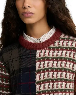 Barbour Ashford Patchwork Crewneck Sweater