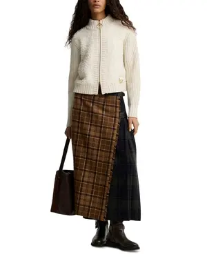 Barbour Hazelwood Knitted Sherpa Fleece Bomber Jacket