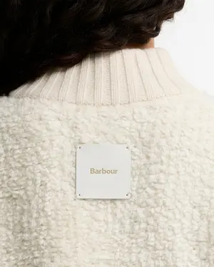 Barbour Hazelwood Knitted Sherpa Fleece Bomber Jacket