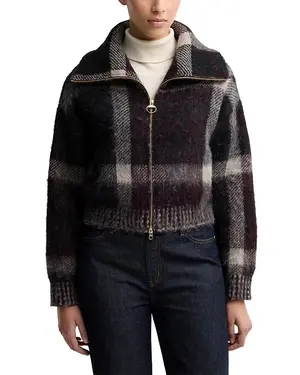 Barbour Carville Tartan Jacquard Bomber Jacket