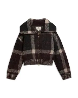 Barbour Carville Tartan Jacquard Bomber Jacket