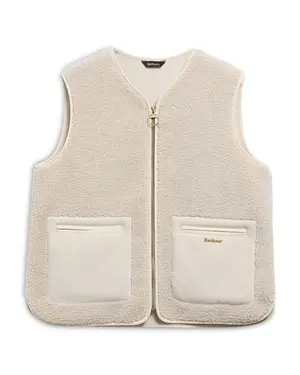 Barbour Bainford Fleece Vest - Ecru