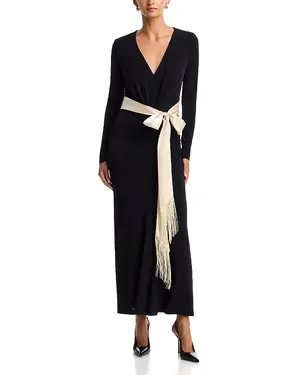 Aqua Satin Sash Ruched Maxi Dress Exclusive
