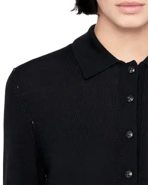 ALLSAINTS Coyte Wool Button Front Dress
