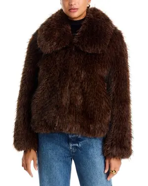 Love Token Plush Faux Fur Jacket
