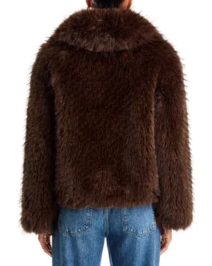 Love Token Plush Faux Fur Jacket