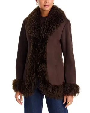 Love Token Natalia Faux Shearling Coat