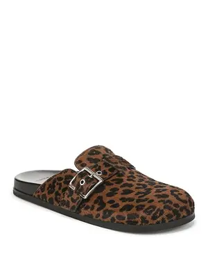 Vince Leon Calf Hair Mule Flats - Brown Multi