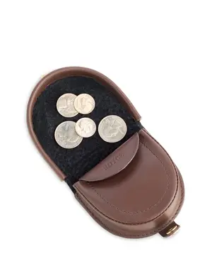 ROYCE NEW YORK Leather Coin Holder - Brown