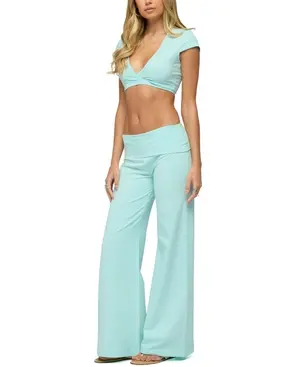 EDIKTED Laverne Wrap Crop Top