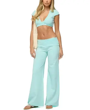 EDIKTED Laverne Wrap Crop Top
