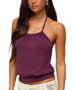 EDIKTED Bondi Cinched Waist Halter Top