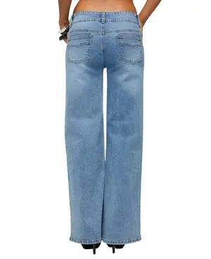EDIKTED Dale Low Rise Straight Leg Stretchy Jeans
