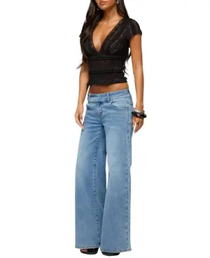 EDIKTED Dale Low Rise Straight Leg Stretchy Jeans