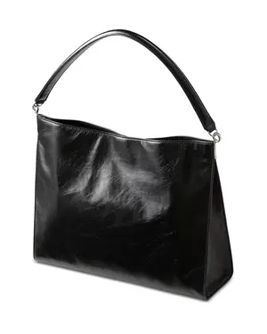 Veronica Beard Crinkle Leather Shoulder Bag