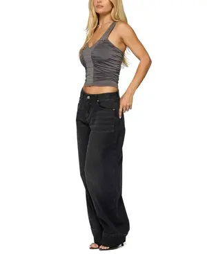 EDIKTED Whitt Studded Ruched Tank Top