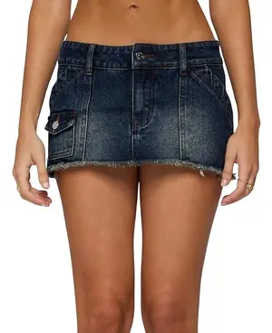 EDIKTED Adania Denim Mini Skort