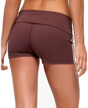 EDIKTED Ambar Contrast Stripe Shorts - Brown