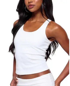 EDIKTED Ailsa Ribbed Built In Bra Tank Top