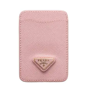Prada Saffiano-leather Card Holder Peach