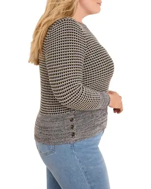 NIC+ZOE Marled Tuck Sweater