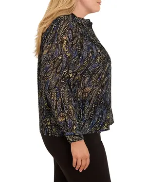 NIC+ZOE Portobello Printed Chiffon Shirt