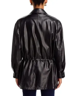 FRAME The Paper Leather Safari Jacket