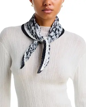 Echo Spots On Spots Pleated Diamond Scarf - Silver