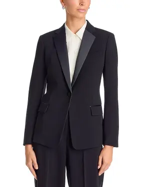 Theory Slim Fit Tuxedo Jacket In Admiral Crepe