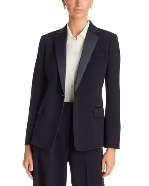 Theory Slim Fit Tuxedo Jacket In Admiral Crepe