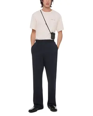 Helmut Lang Relaxed Fit Compact French Terry Logo Sweatpants