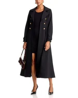 Alice + Olivia Ellie Godet Double Breasted Trench Coat