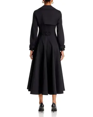 Alice + Olivia Ellie Godet Double Breasted Trench Coat