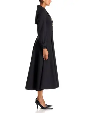 Alice + Olivia Ellie Godet Double Breasted Trench Coat